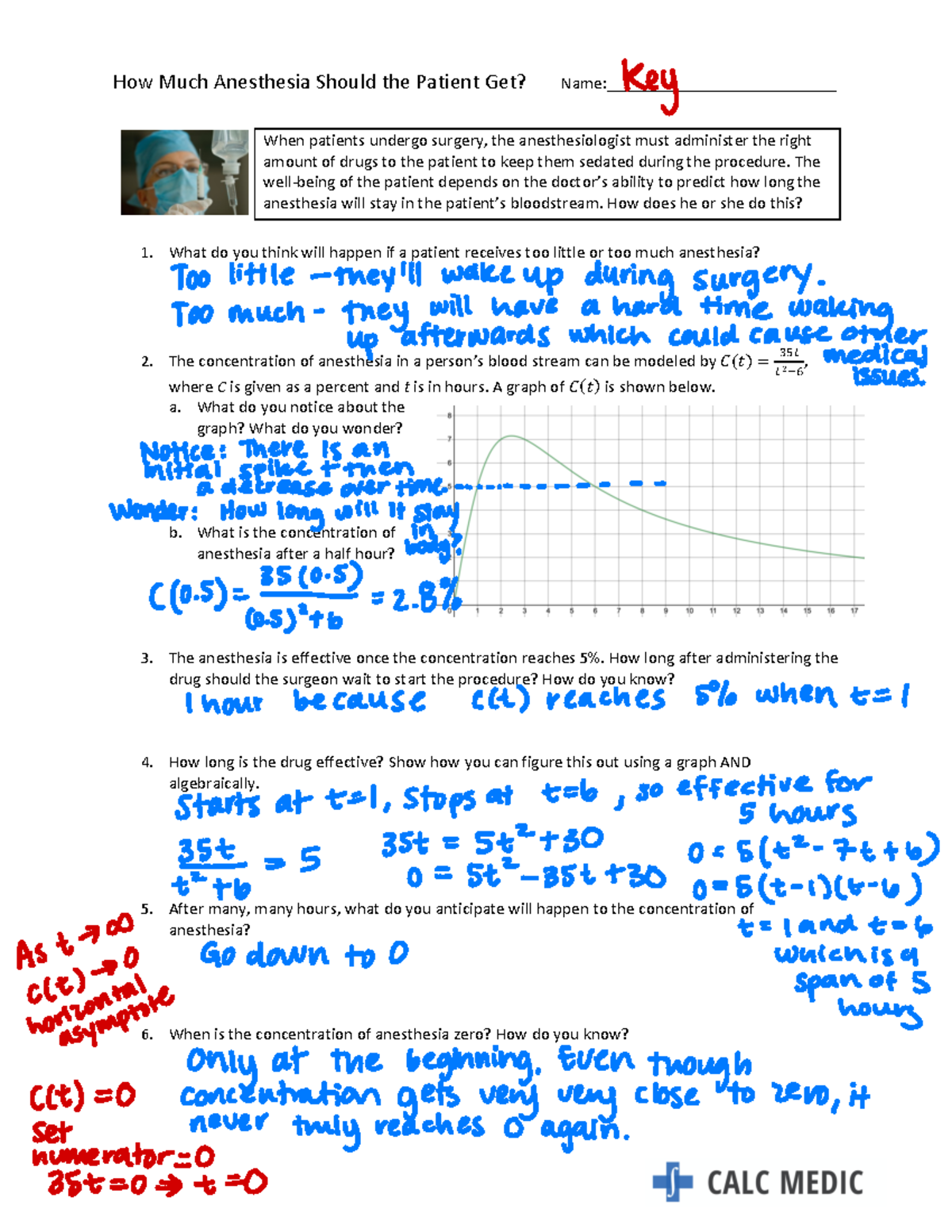 2 - Need help!!! - How Much Anesthesia Should the Patient Get? Name