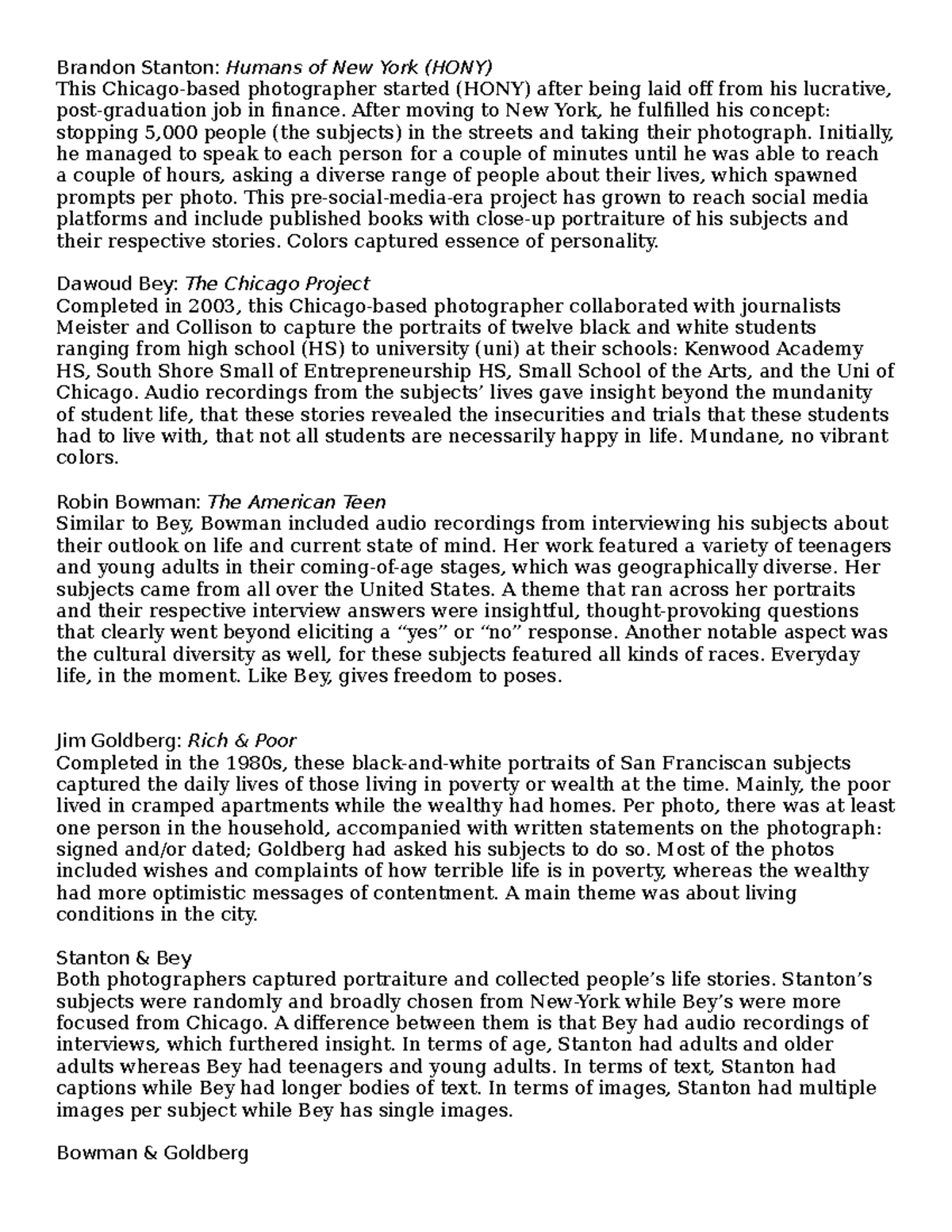 Five Photographers - Fall 2022 - Brandon Stanton: Humans of New York ...