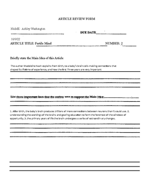 Done again Article Review FORM - Generic Model (1) (1)Done 3rd time (1 ...
