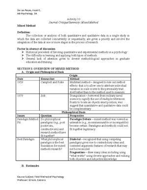 Execise 1. Psychological Assessment (Lab) - AB-Psychology 3A Course ...
