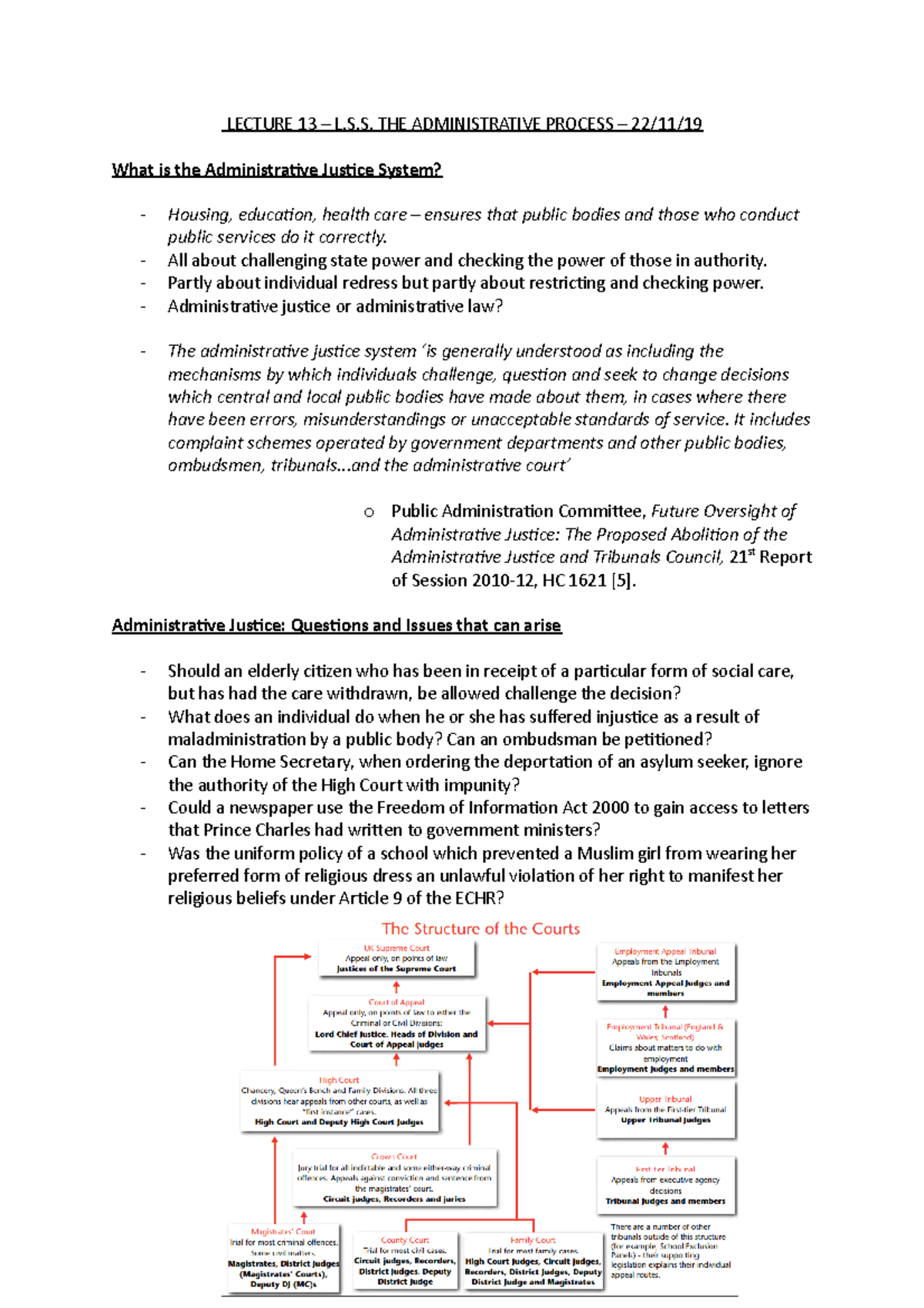 Administrative Process - L.S.S. - LECTURE 13 – L.S. THE ADMINISTRATIVE ...