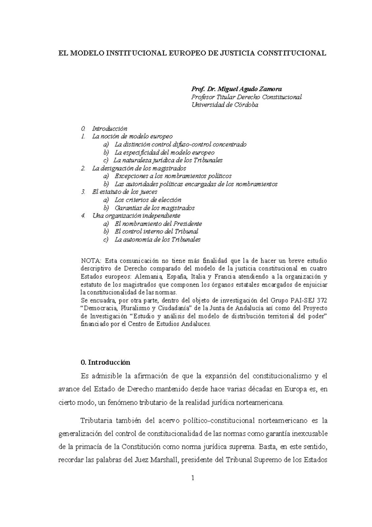 Modelo constitucional europeo justicia constitucional miguel agudo - EL ...
