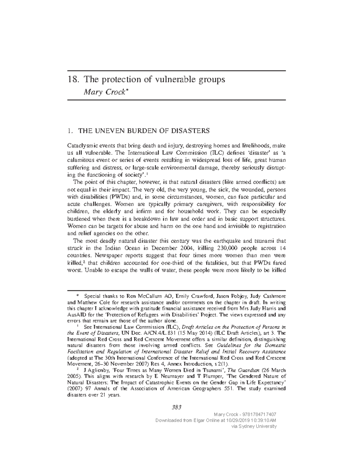 The protection of vulnerable groups - 18. The protection of vulnerable ...