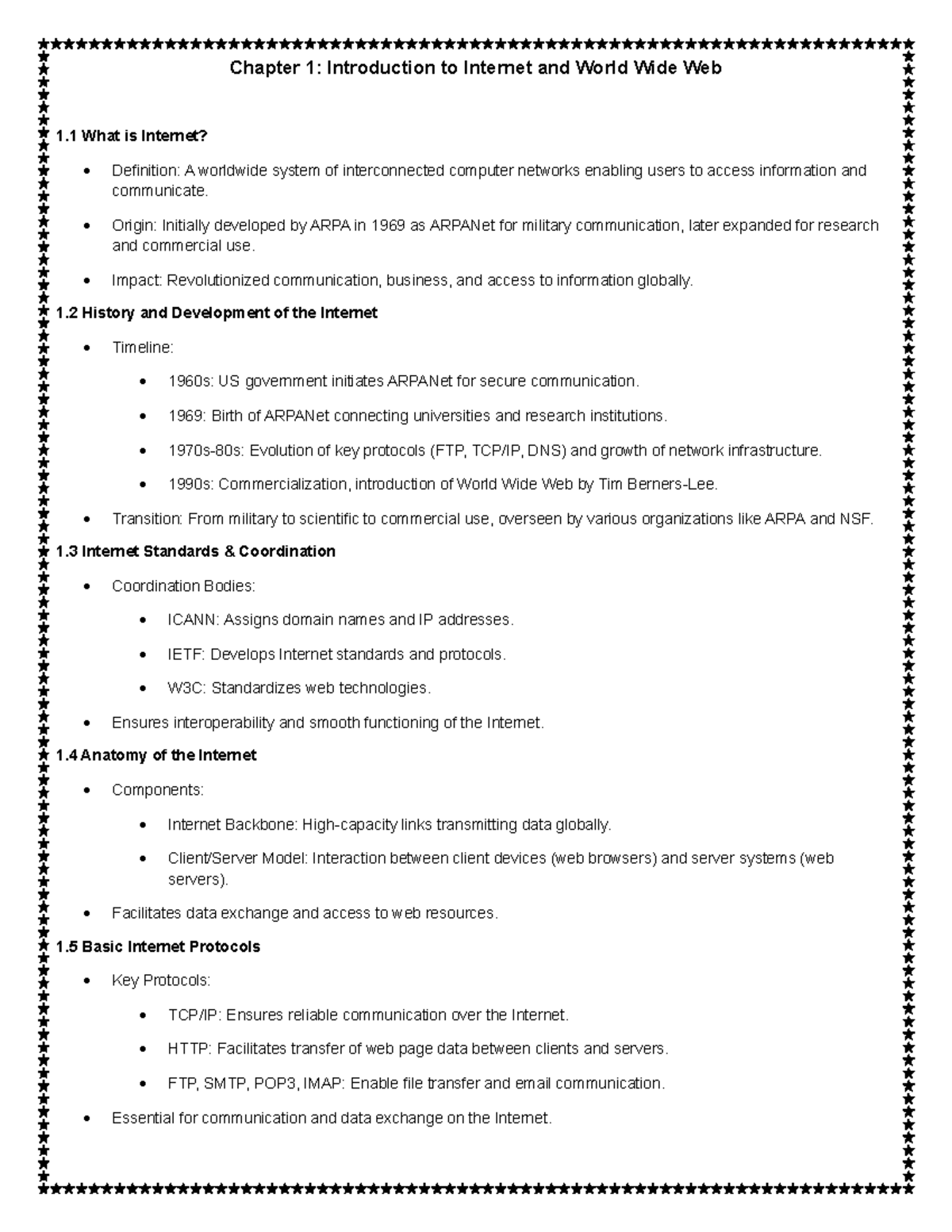 ITEC 229 notes - Summary Client-Side Internet and Web Programming ...