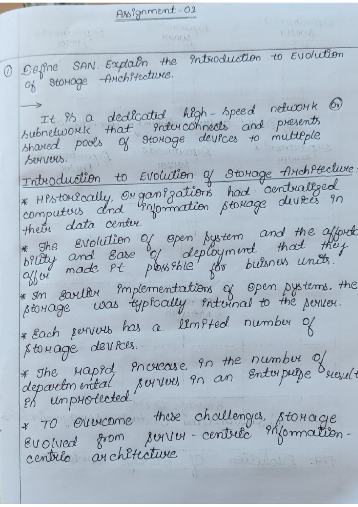 SAN ass 01 organized - module - 01 imp question with answers - Define ...