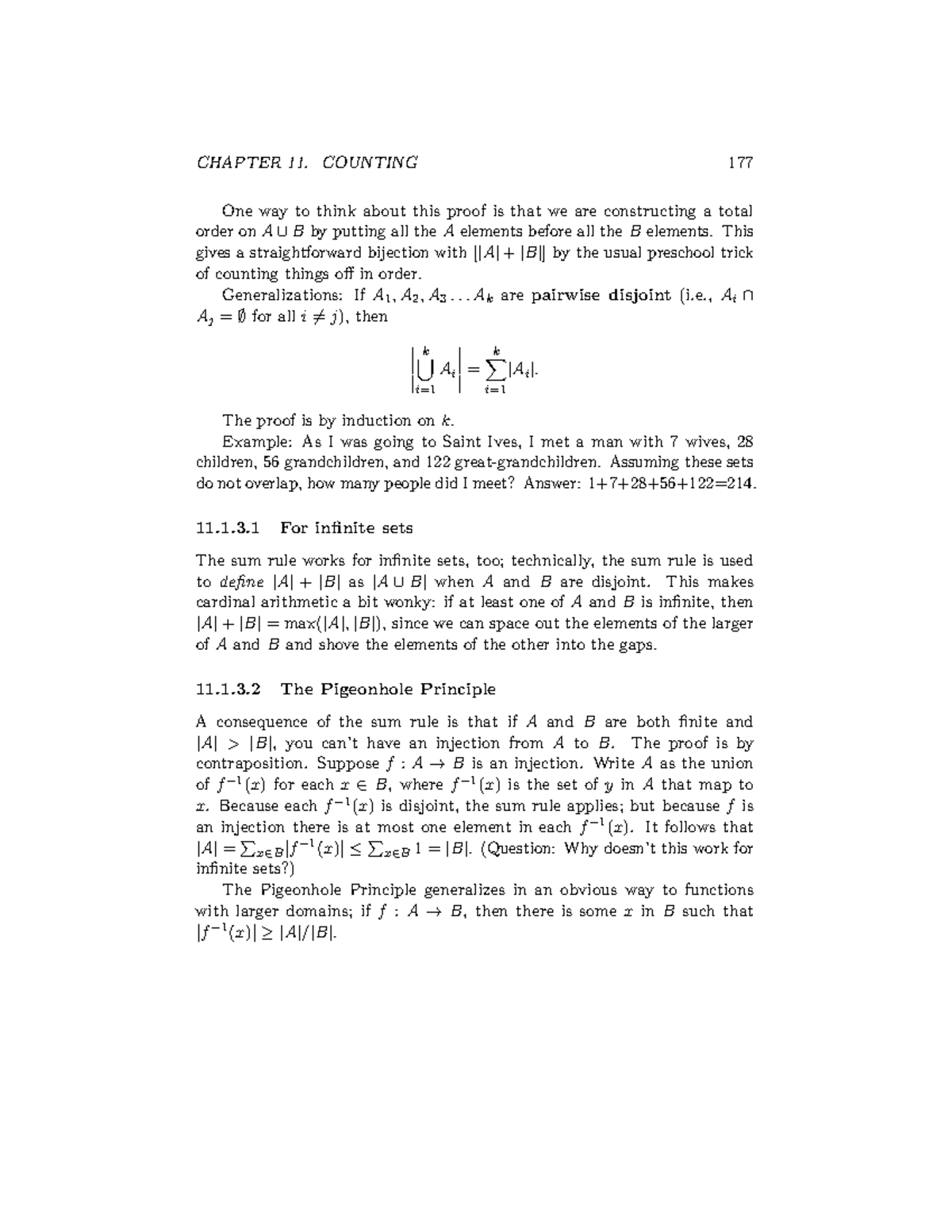Inclusion-exclusion for infinite sets - One way to think about this ...