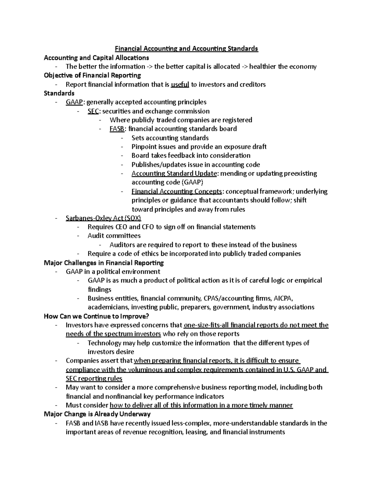 Intermediate accounting chapter 1 - Financial Accounting and Accounting Standards Accounting and ...