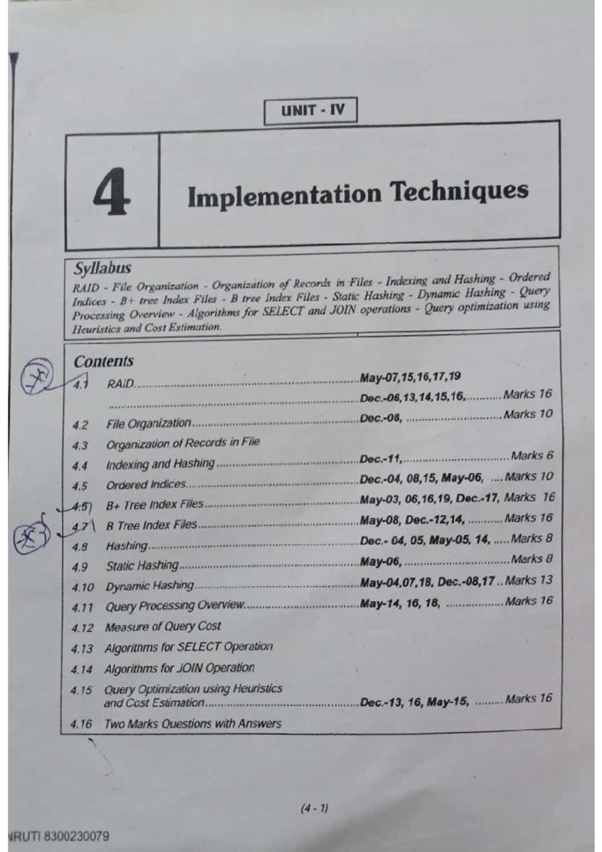 Dbms Unit 45 It Is A Scanned Copy Of The Technical Publication Text Book Of Subject Database 