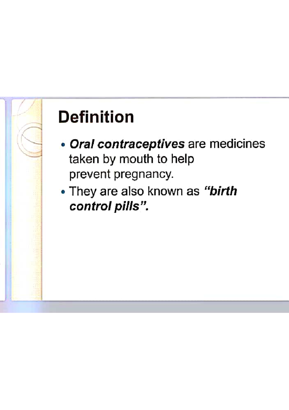 Oral contraceptives - They are also known as control Definition Oral ...