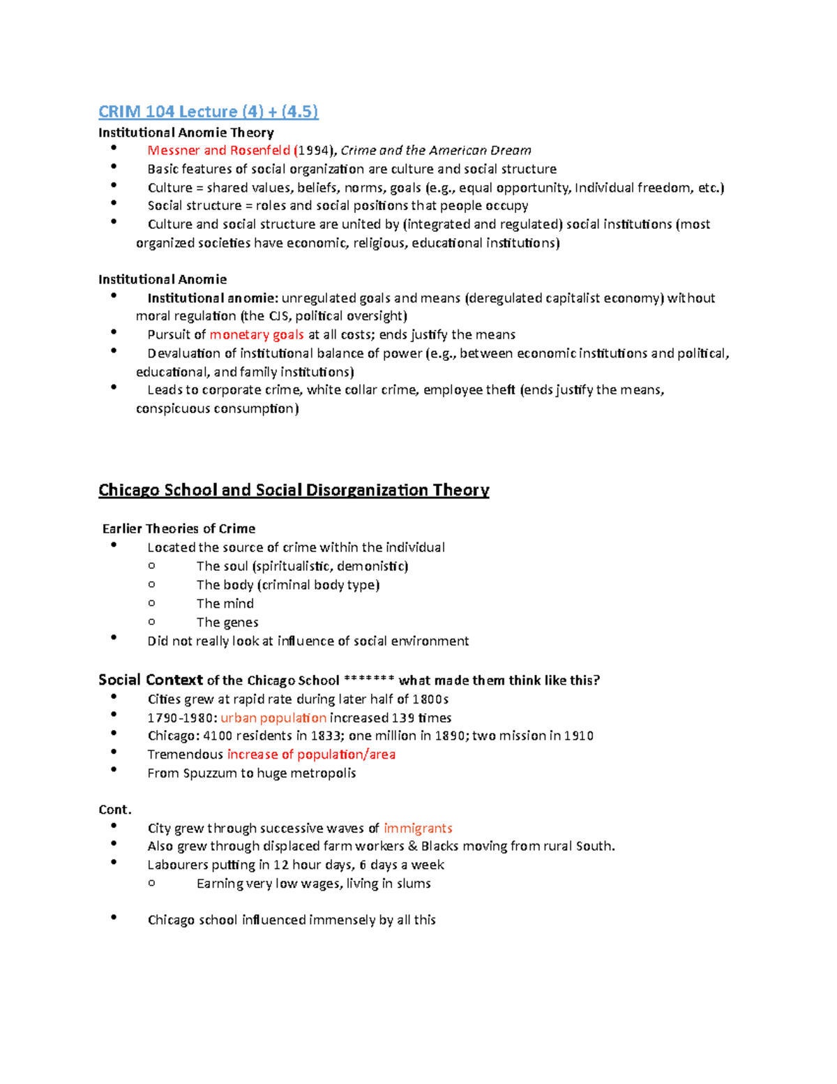 CRIM 104 Lecture 4 + 4 - Barry Cartwright's Notes - CRIM 104 Lecture (4 ...