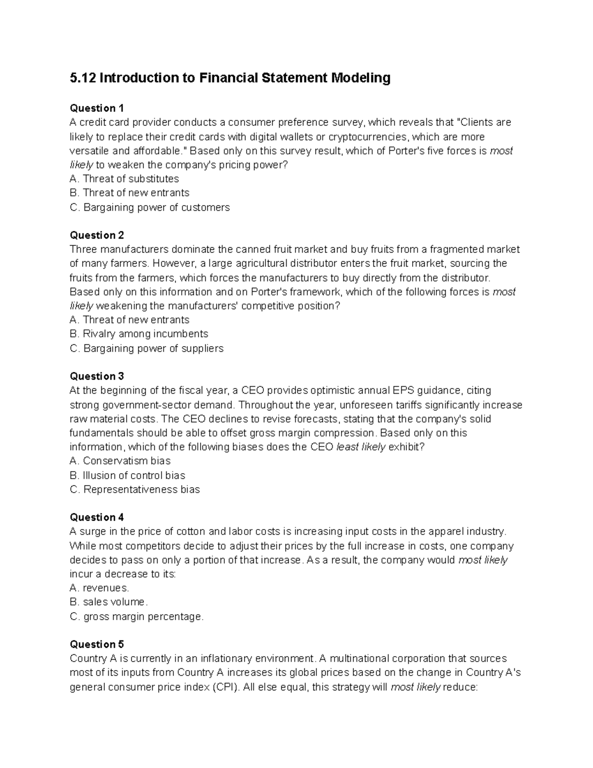 -introduction-to-financial-statement-modeling - 5 Introduction to ...