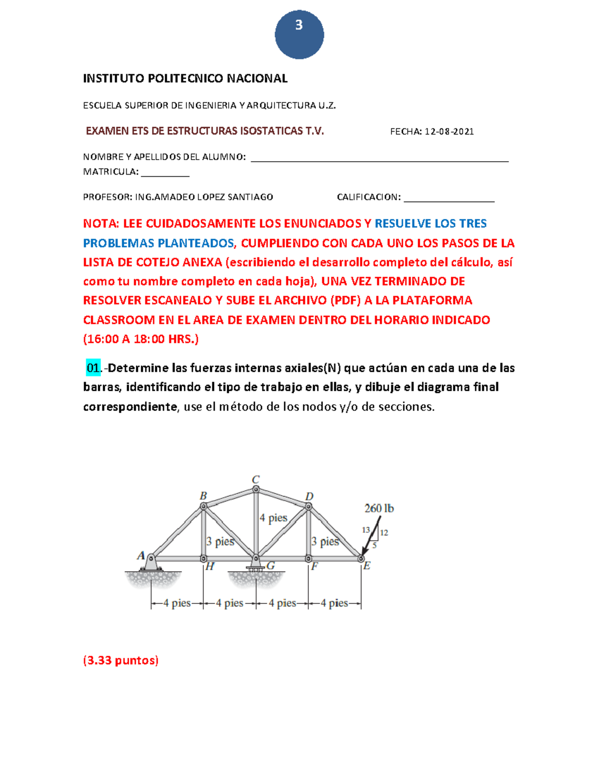 Ets Estructuras Isostáticas - INSTITUTO POLITECNICO NACIONAL ESCUELA ...