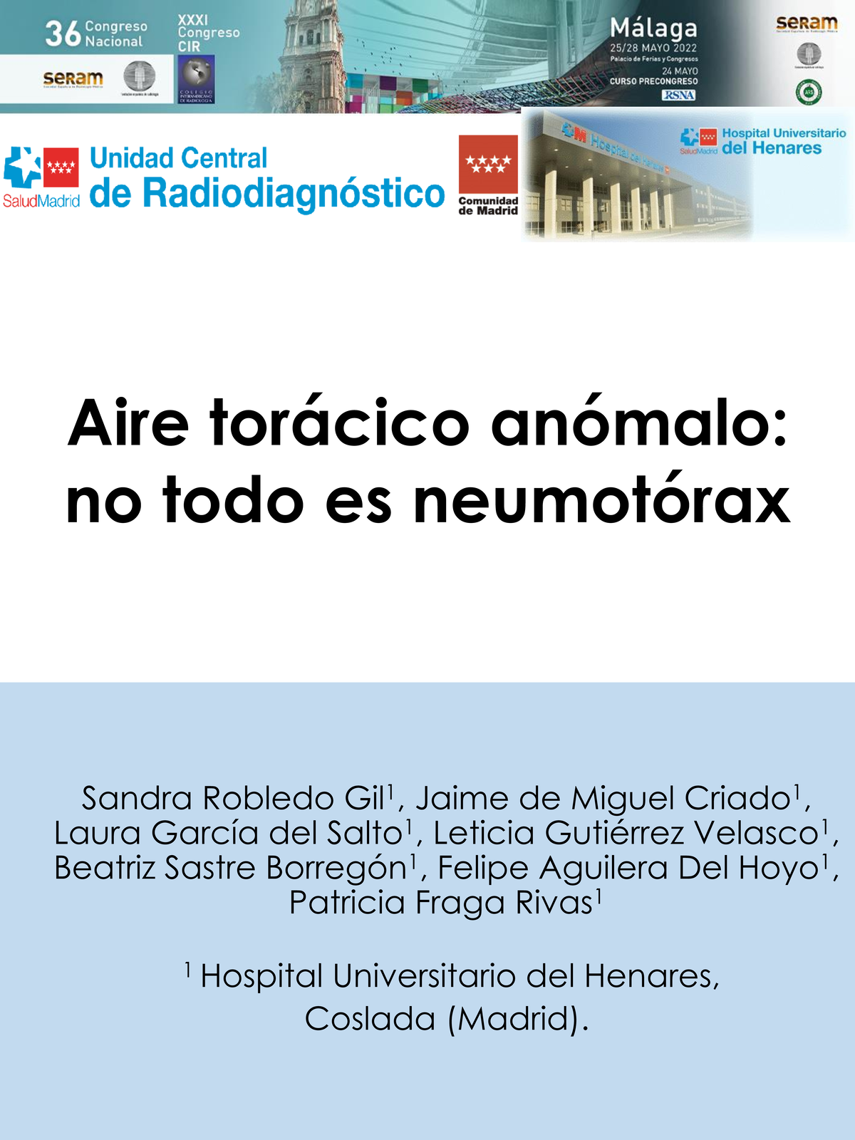 Neumotorax - Aire torácico anómalo: no todo es neumotórax Sandra ...