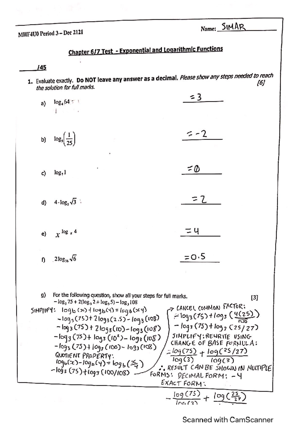 Adv Functions - Math 127 - Studocu