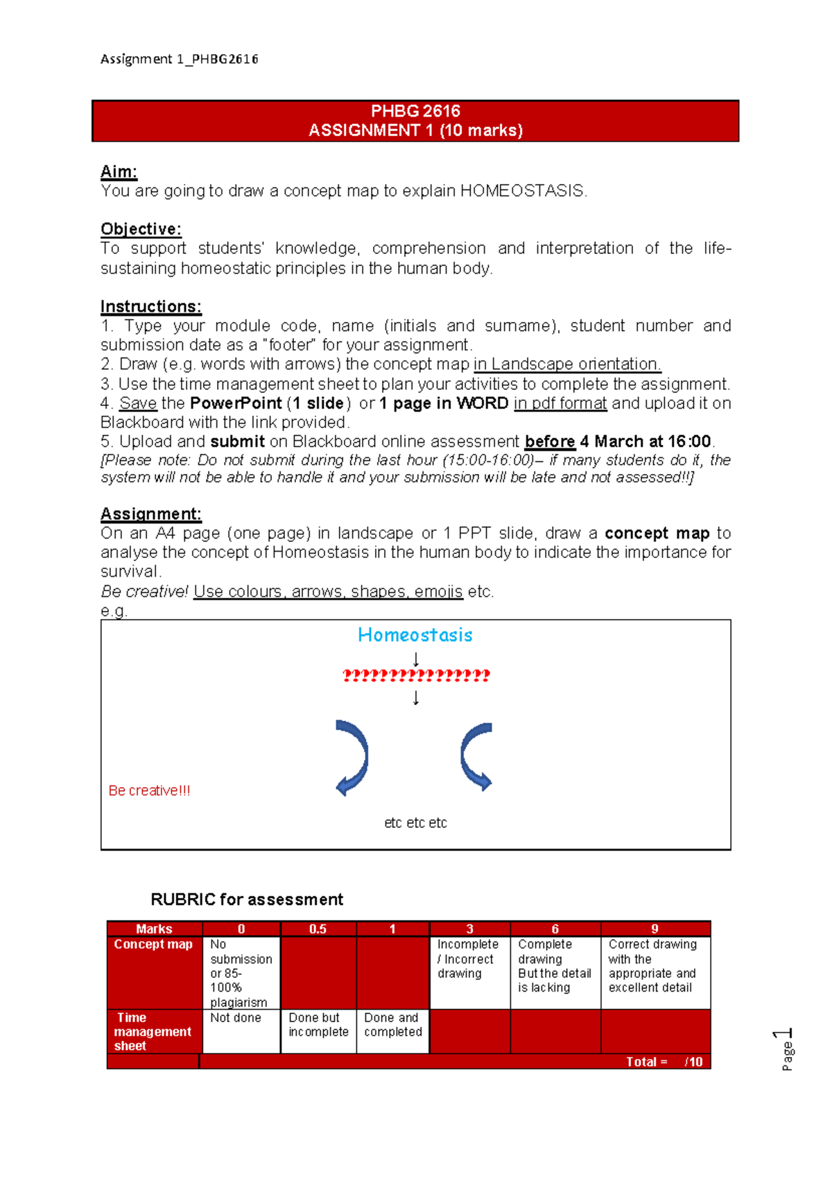 PHBG2616 Assignment 1 2024 - Assignment 1_PHBG Page 1 PHBG 2616 ASSIGNMENT 1 (10 marks) Aim: You ...