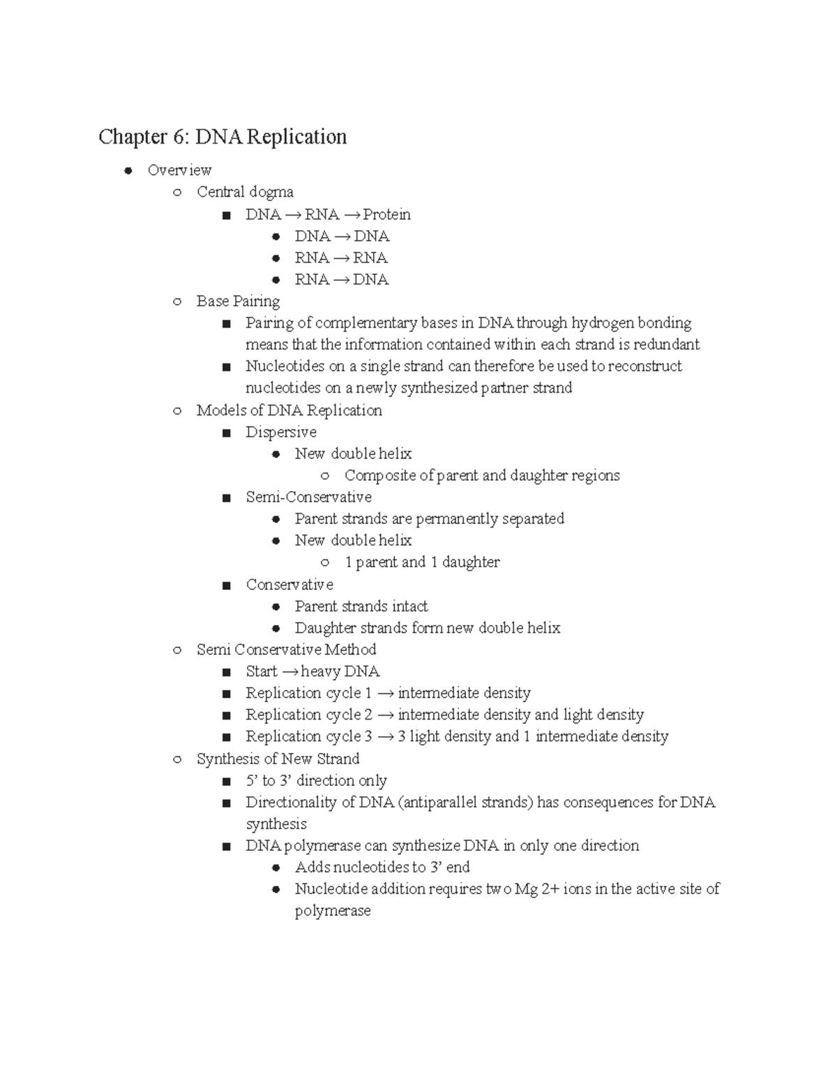 BISC401 Chapter 6 - Dr. Jeremy Bird Molecular Biology of the Cell ...
