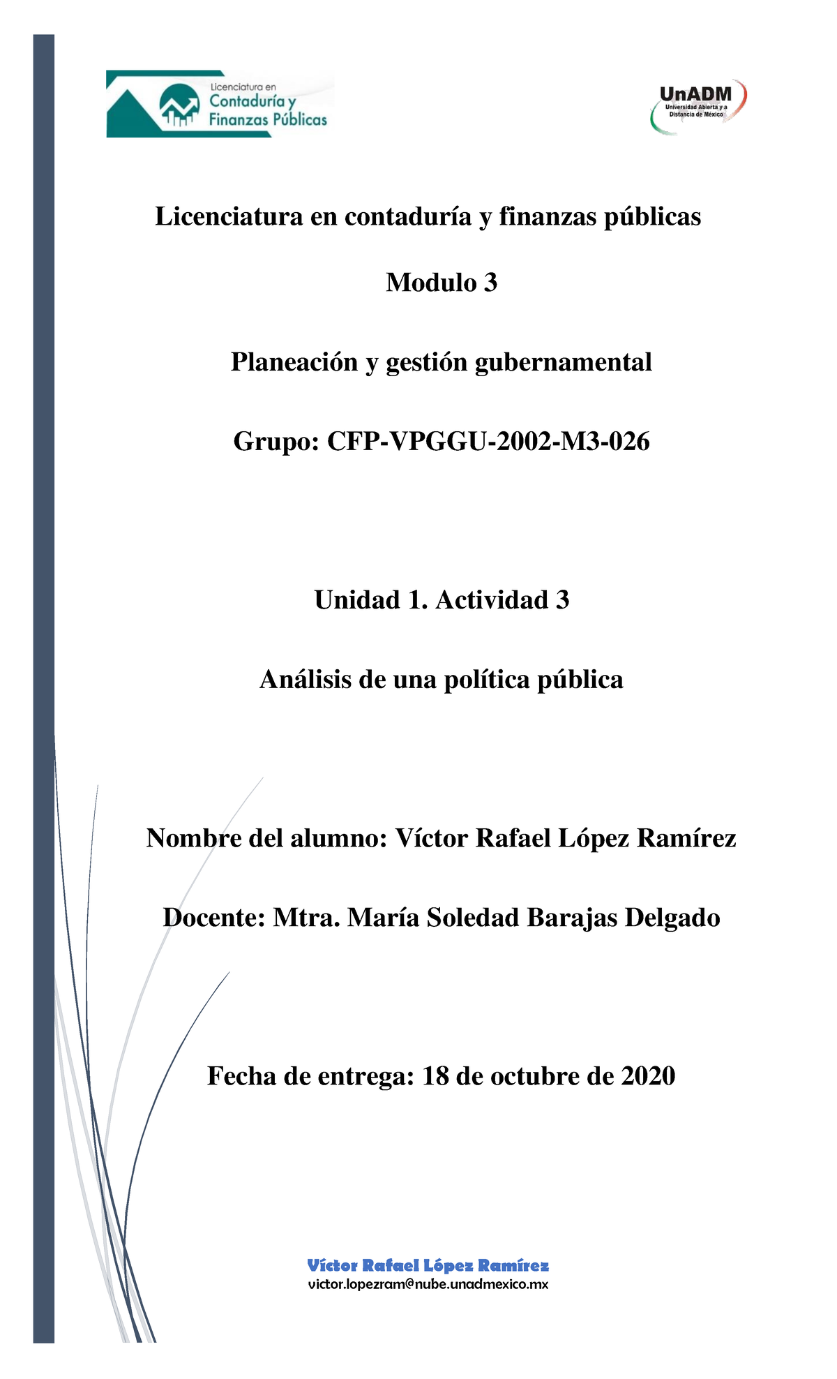 M3 U1 A3 VILR Informe - Actividad - Licenciatura en contaduría y ...