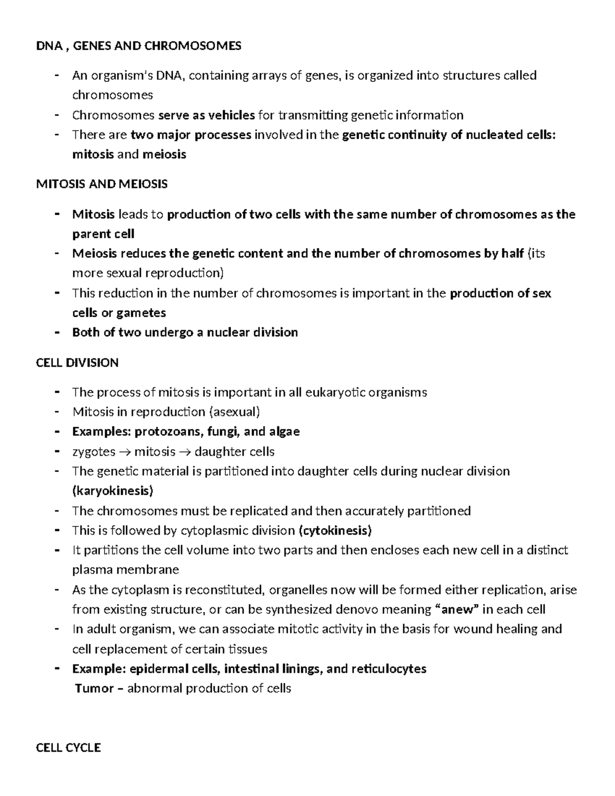 DNA-1 - none - DNA , GENES AND CHROMOSOMES An organism’s DNA ...