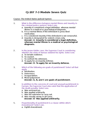 CJ 207 6-0 CYK Quiz - Check Your Knowledge Quiz for Module 6 - CJ-207 Module 6-0 Check Your ...