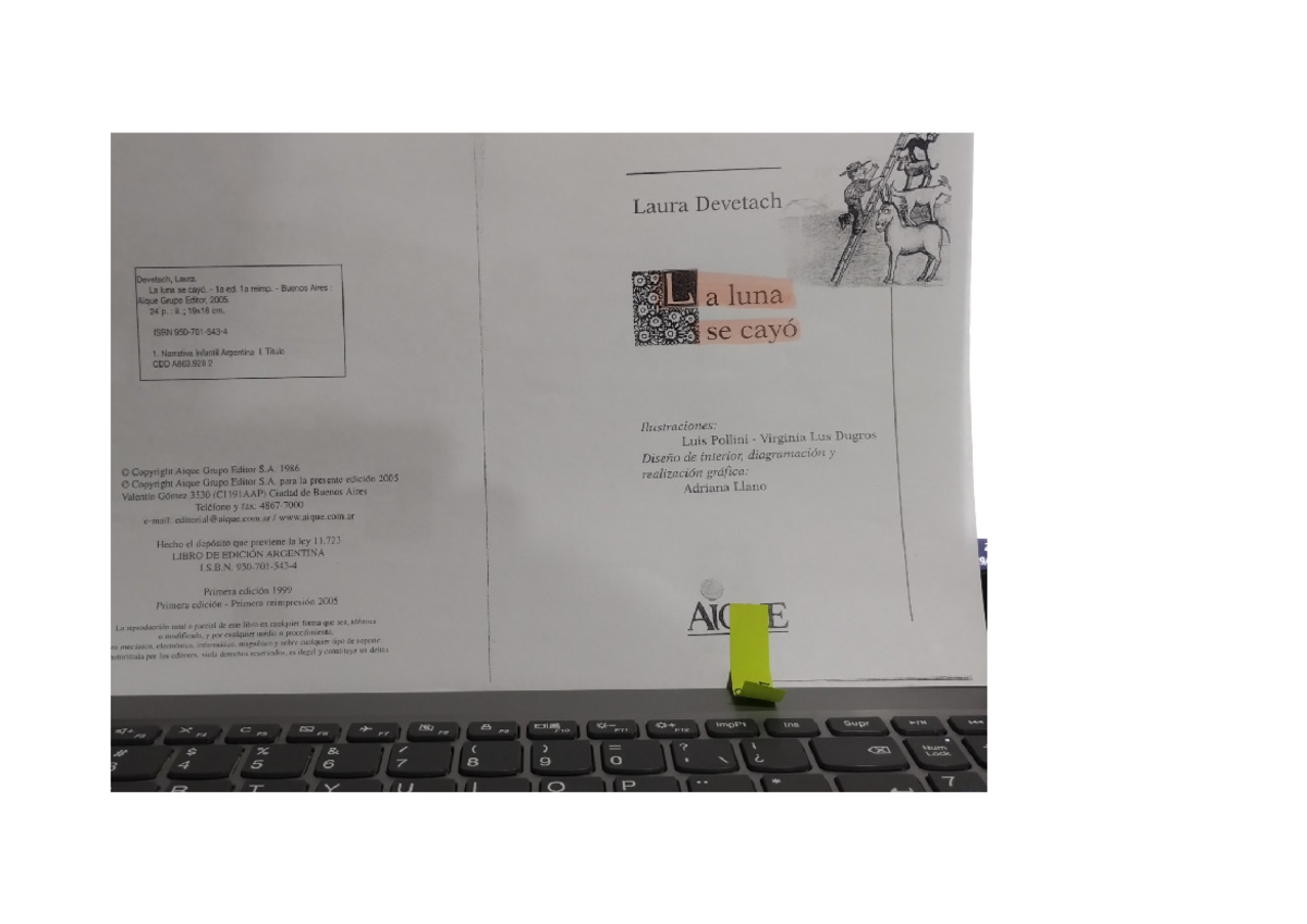 cuento la luna se cayo de maria laura cinetto - Laura Devetach Devetach, Laura. La luna se cayó ...