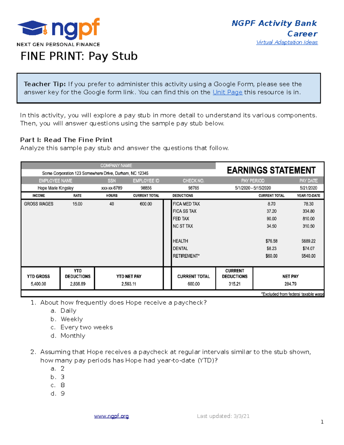 Pay+stub - eefdgdgfghfhfhdhfdfgdg - NGPF Activity Bank Career Virtual ...