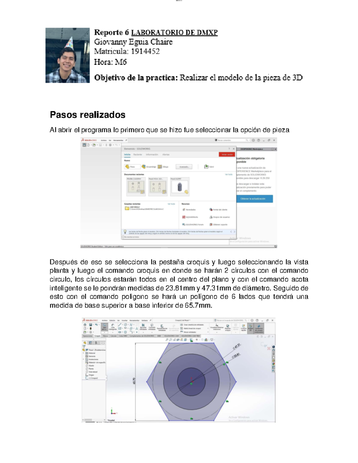 Practica 7 dibujo - Tarea de autocad - Pasos realizados Al abrir el ...