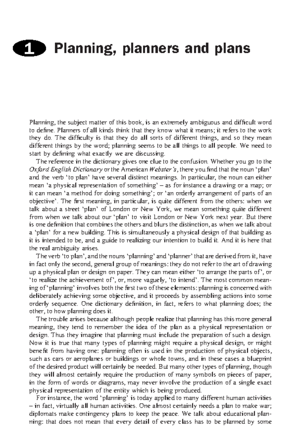 Topic 1.1. 3 READ Peter Hall Planning Planners Plans - Planning ...