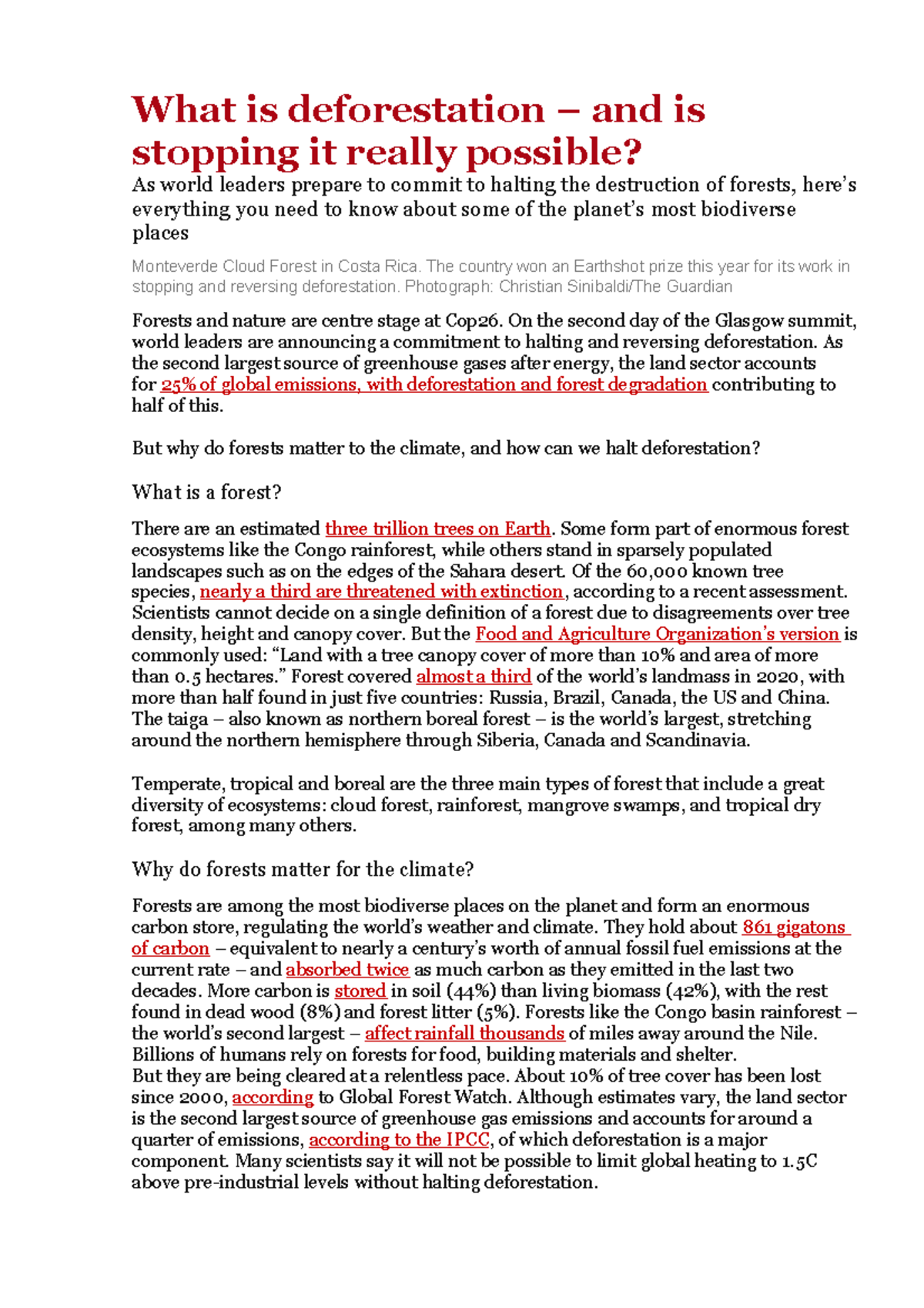 What is deforestation Article - What is deforestation – and is stopping ...