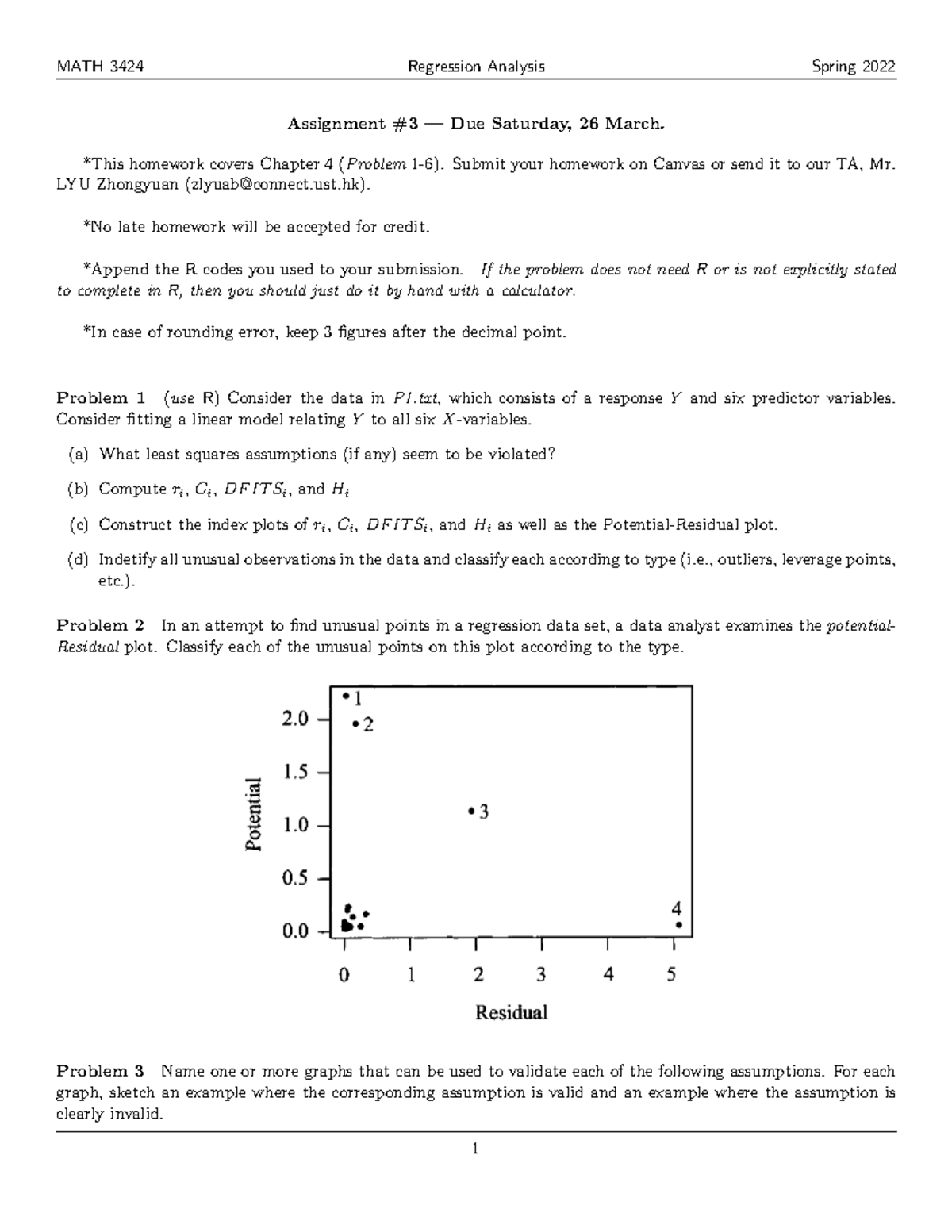 Regression Analysis Assignment 3 - Studocu