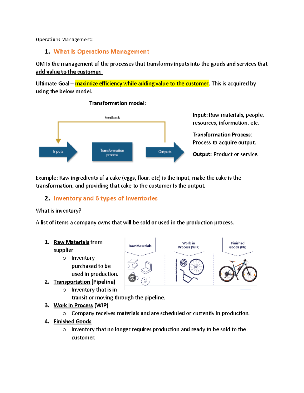 Operations Management - C 720 - WGU - Studocu
