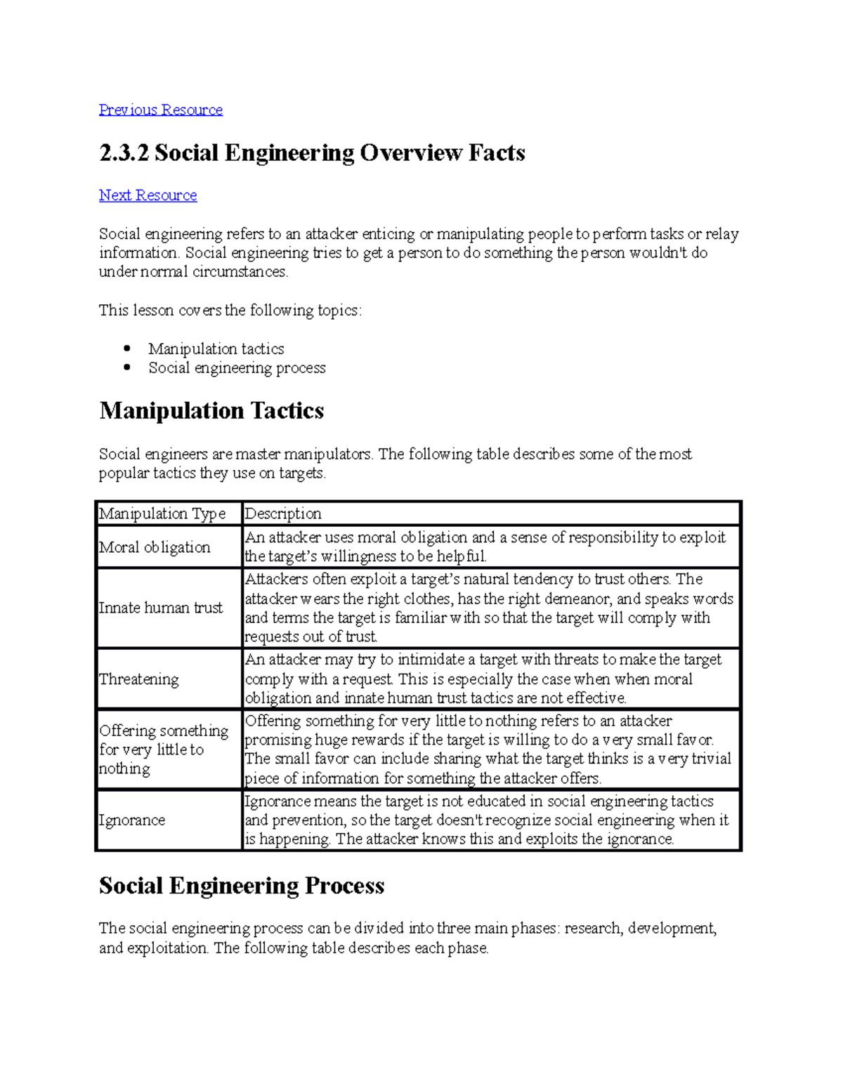 2.3.2 Social Engineering Overview Facts - IT 253 - SNHU - Studocu