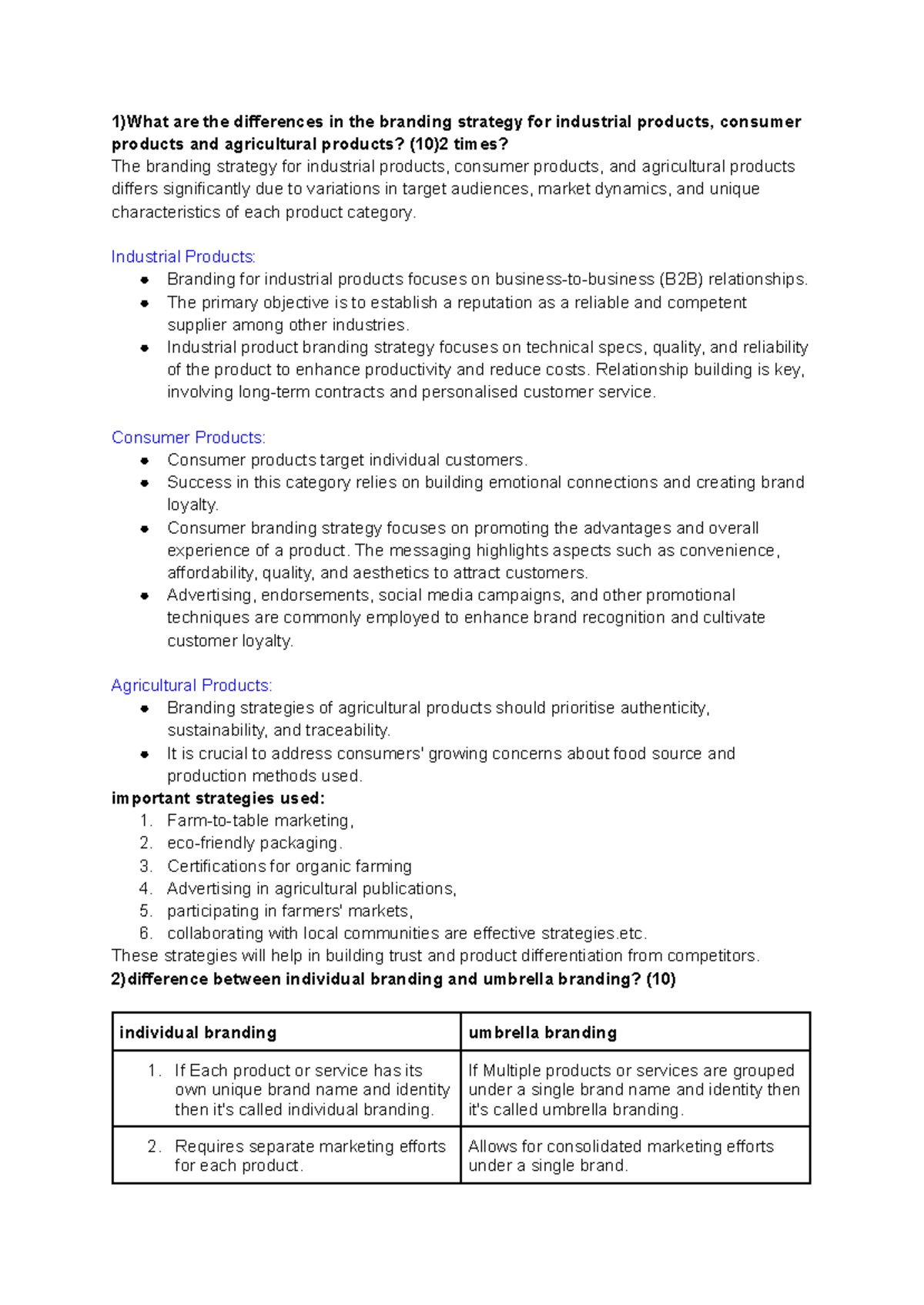 MCO-06 unit-9(branding, packaging, labelling) - 1)What are the ...