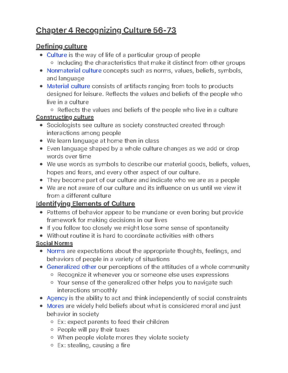 Chapter 4 Recognizing Culture 56-73 - Chapter 4 - Studocu