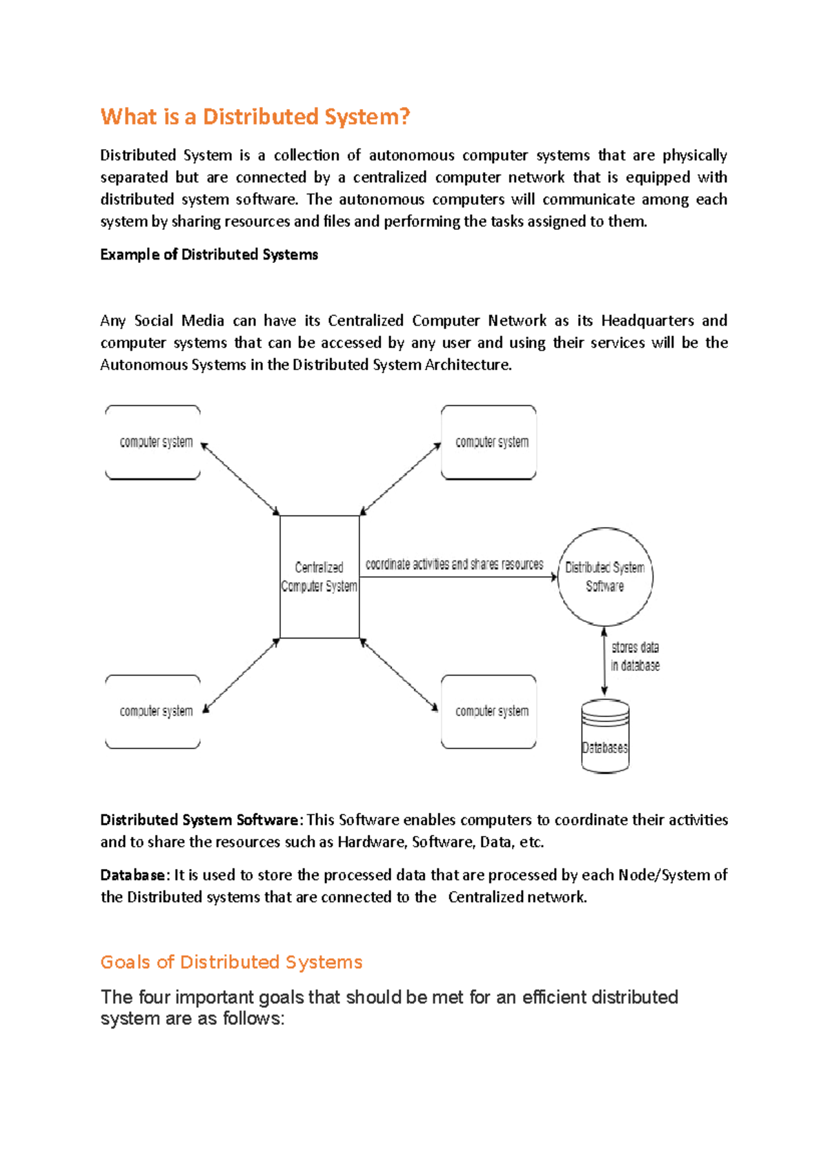 Distributed System unit 1 - What is a Distributed System? Distributed ...