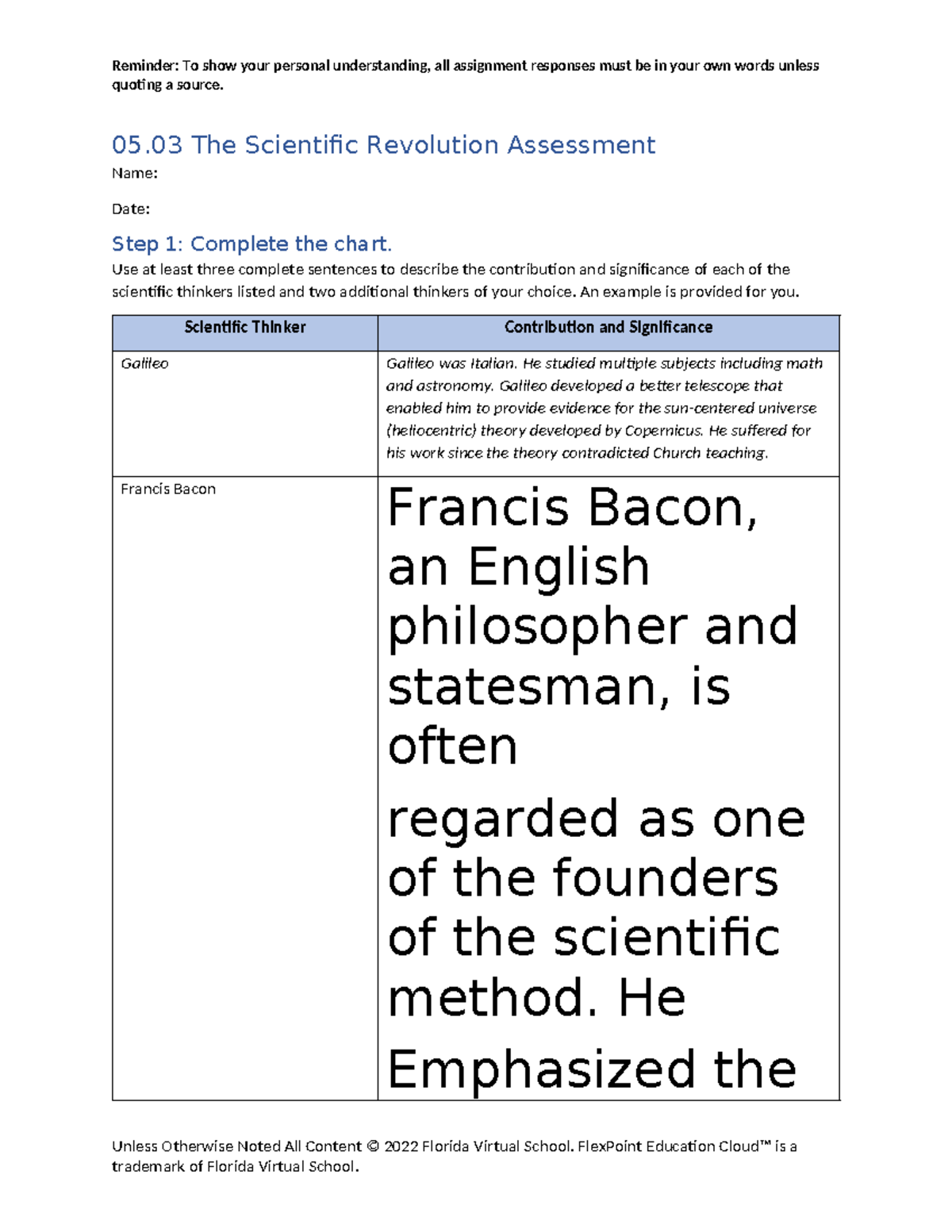 The scientific revolution wh yourname - quoting a source. 05 The ...