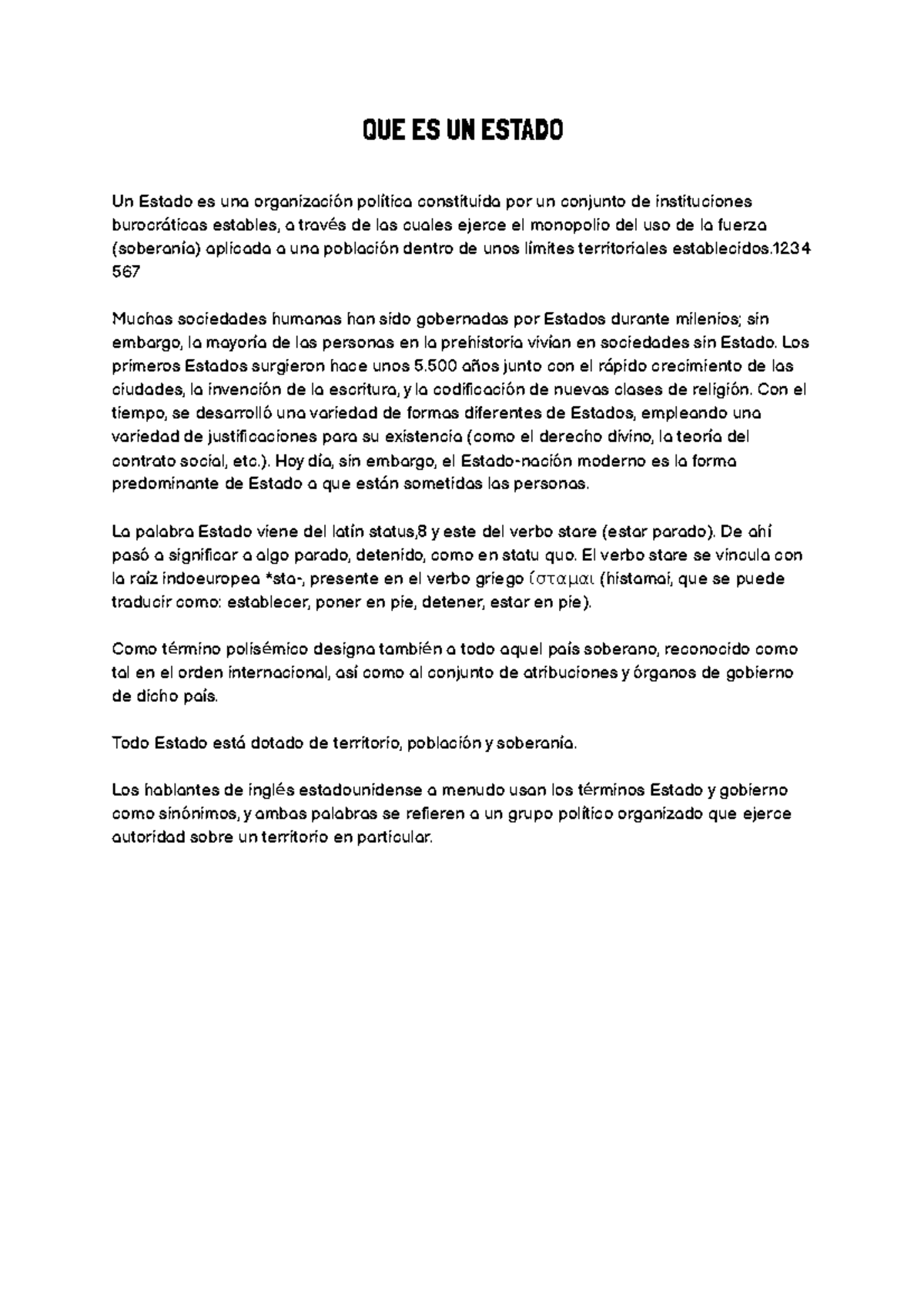 Estado - ... - QUE ES UN ESTADO Un Estado es una organización política ...