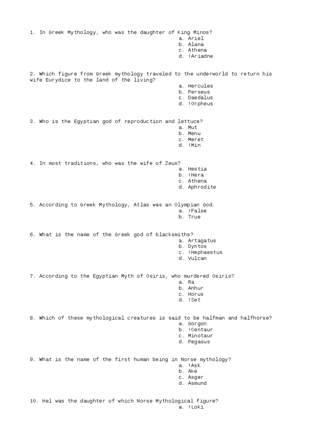 Med Lesson Plan 4 - In Greek Mythology, who was the daughter of King ...