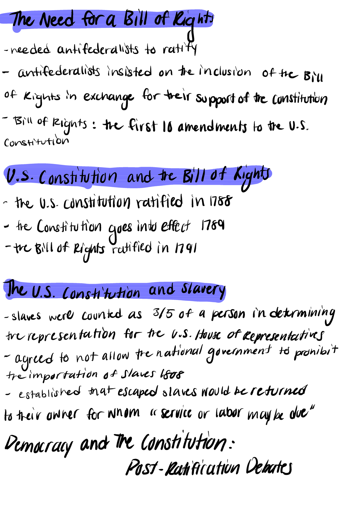 American Government Chapter 2 Notes - The Need fora Bill of Rights ...
