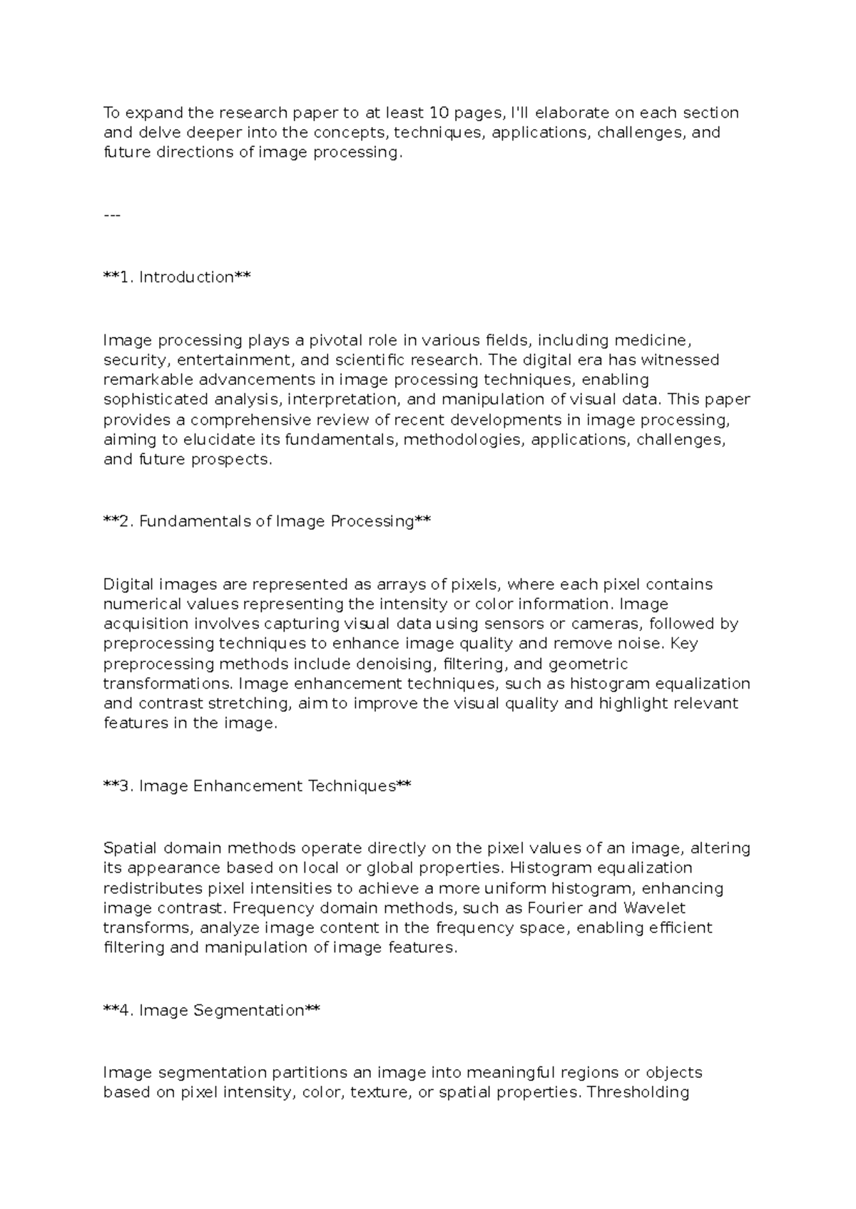 Research paper - 1. Introduction Image processing plays a pivotal role ...
