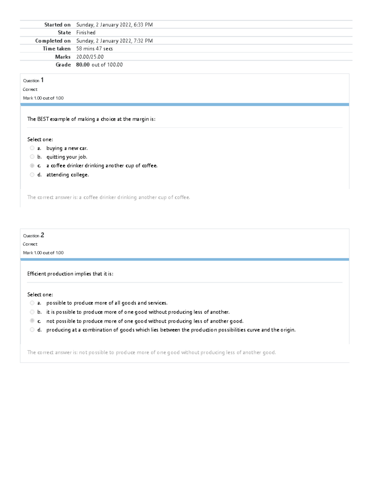 Review Quiz #1 Attempt ECON1580 Final Exam - ECON 1580 - UoPeople - Studocu