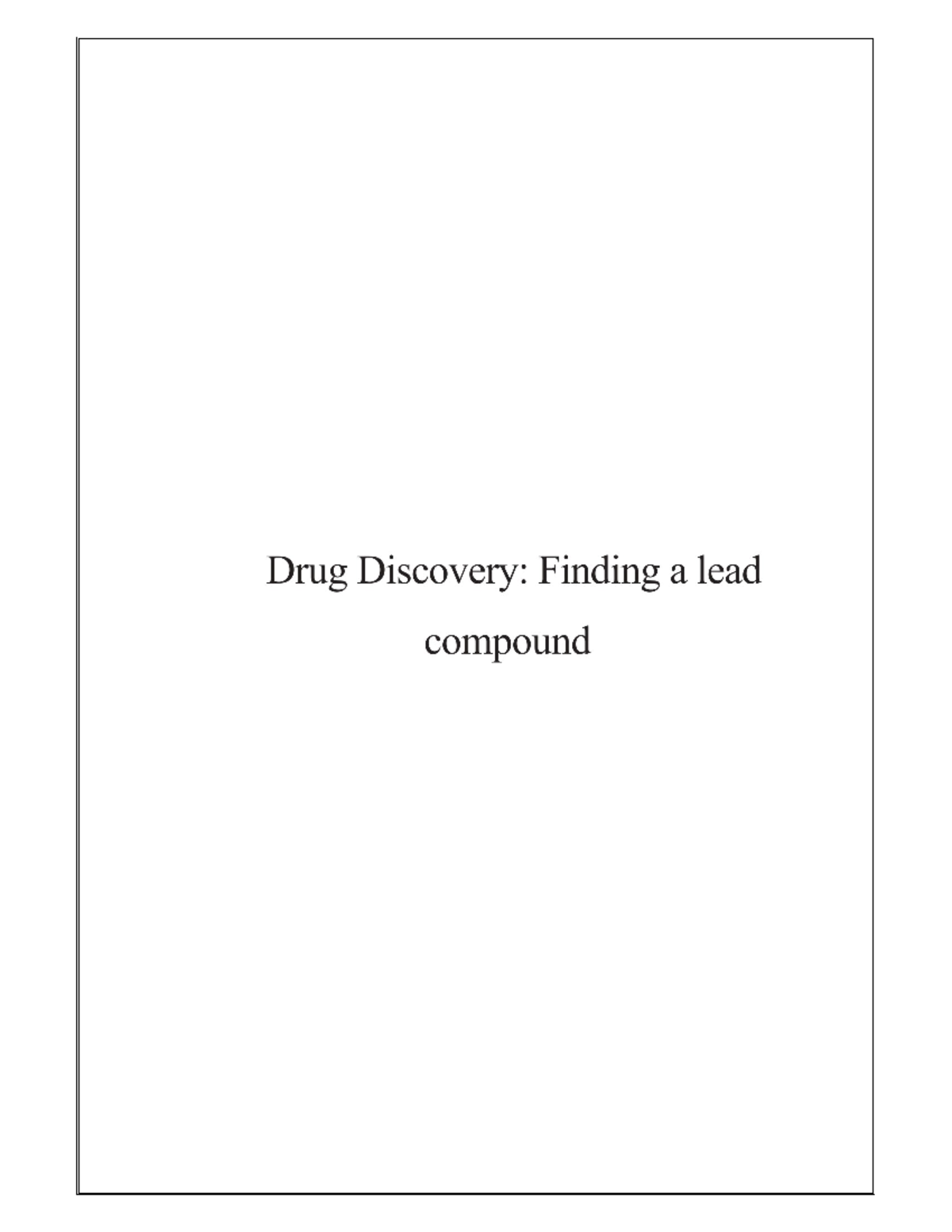 Drug 3 - Drug Development 3 - Studocu