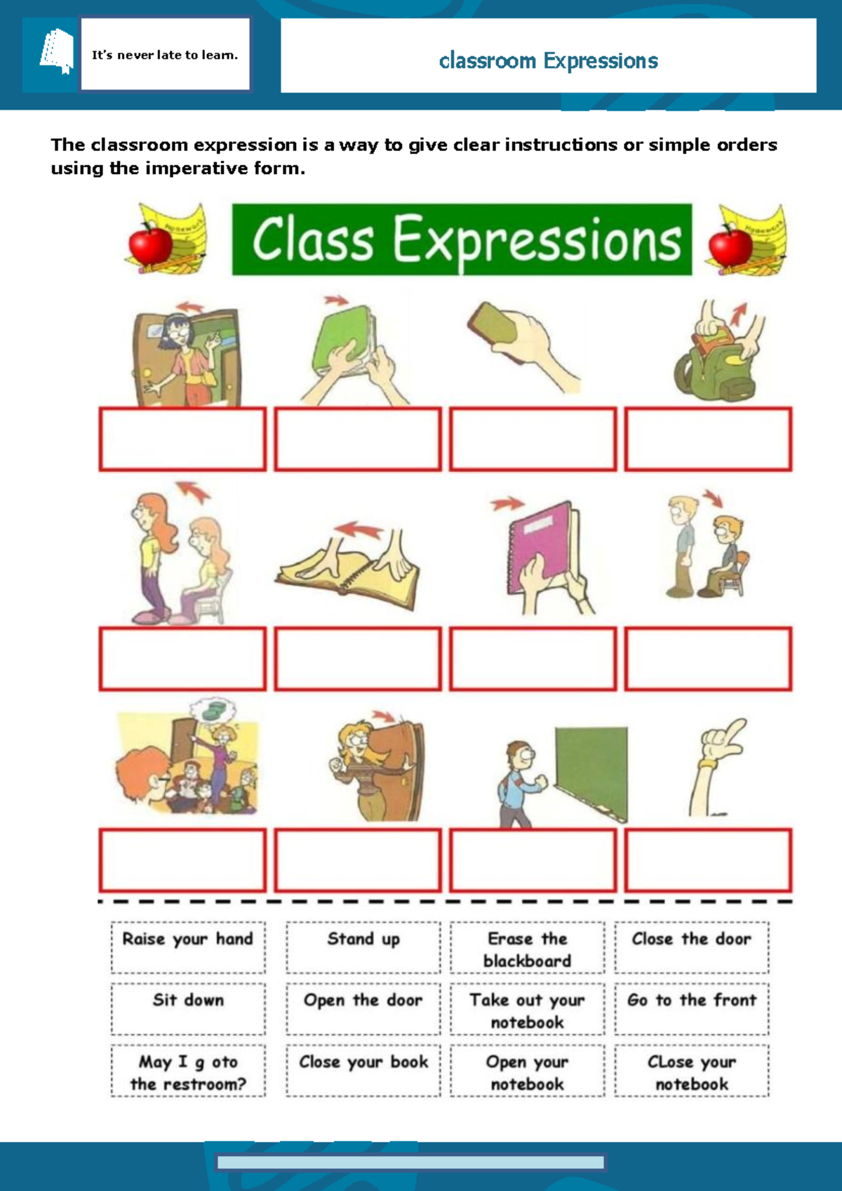 Practice Commandas 1°-2° - Comunicación - Teach-This © 2020 Permission granted to reproduce for ...