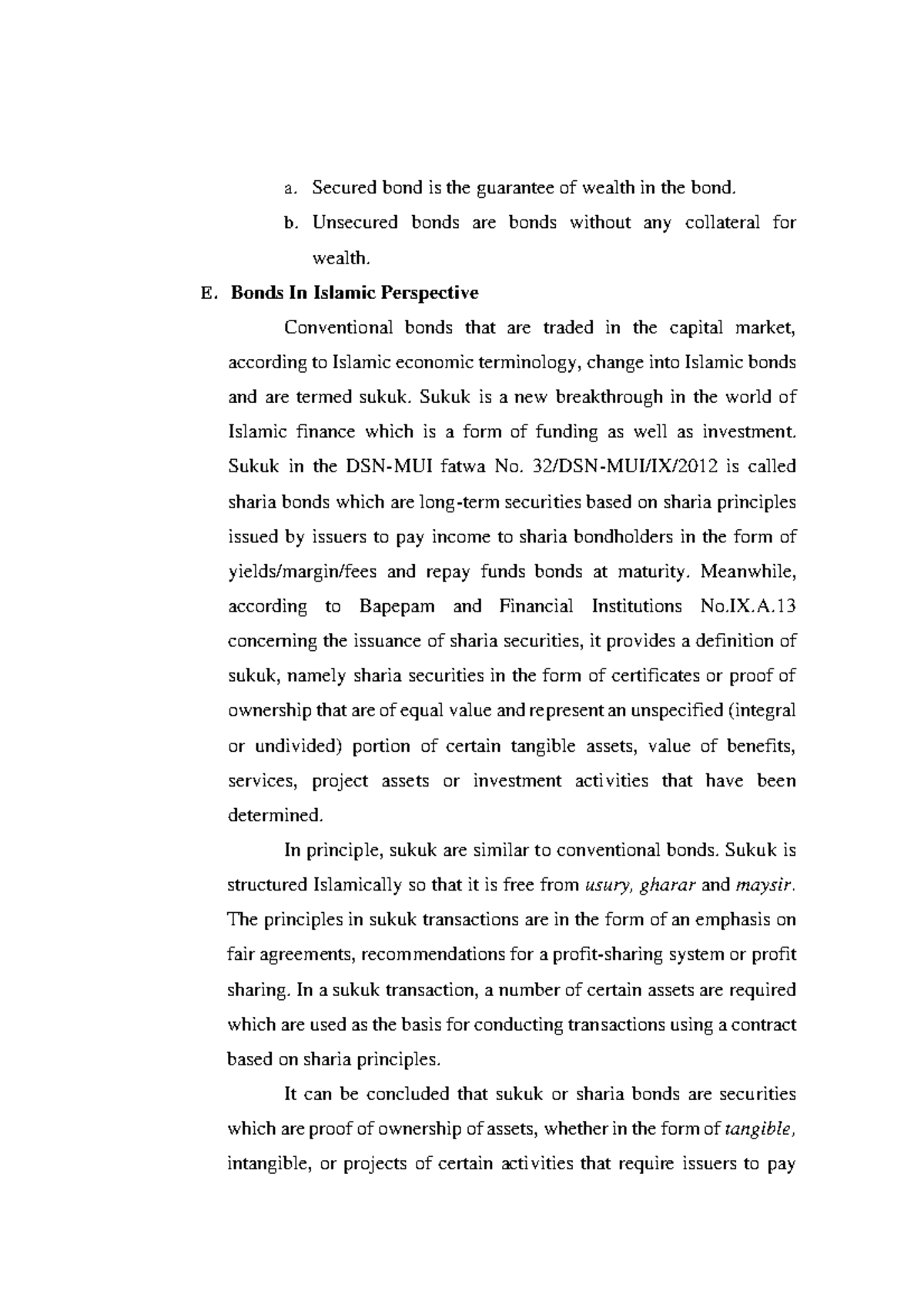 Management-5 - Classmate - a. Secured bond is the guarantee of wealth ...