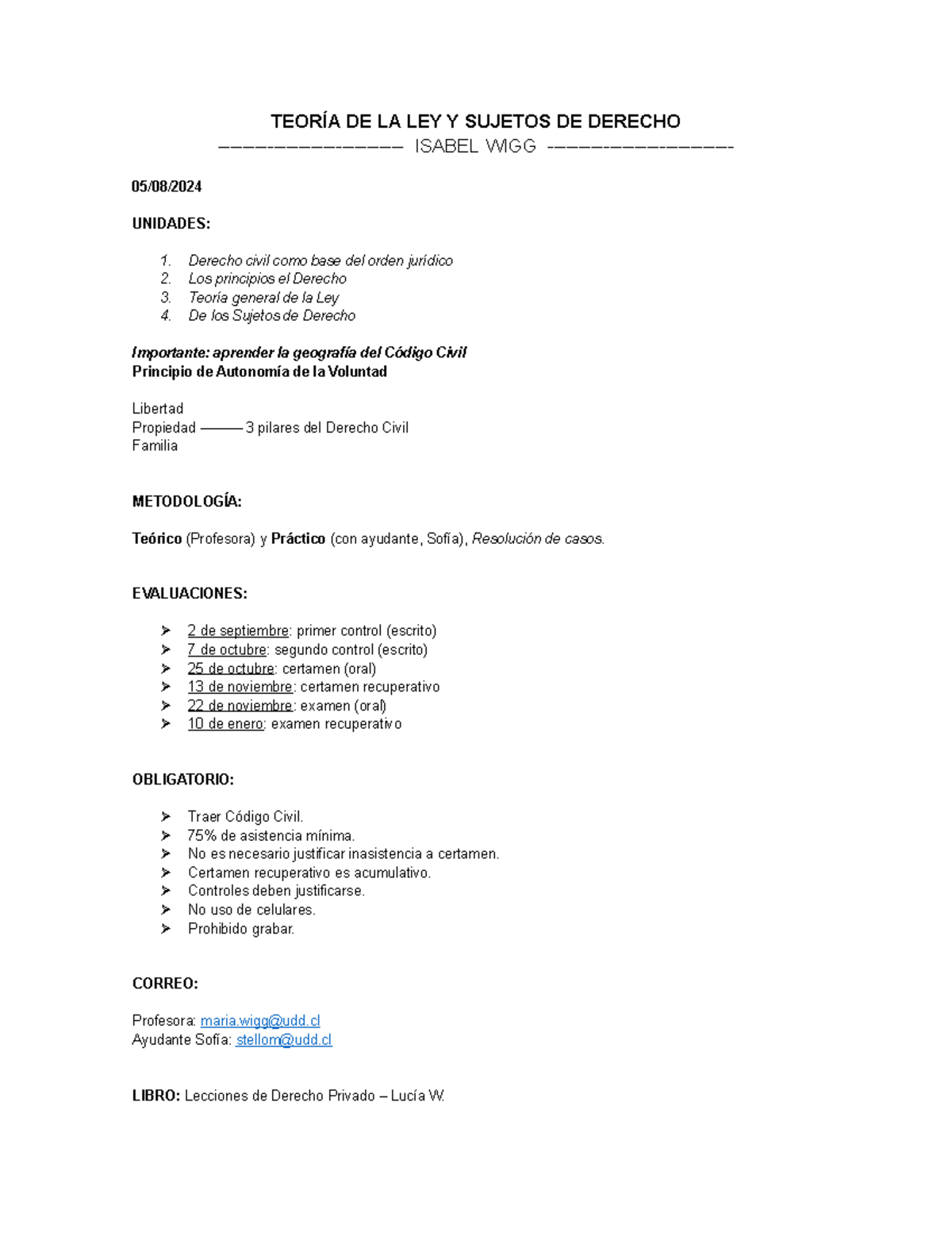 Apuntes - T. de la Ley y S. de Dº - TEORÍA DE LA LEY Y SUJETOS DE ...