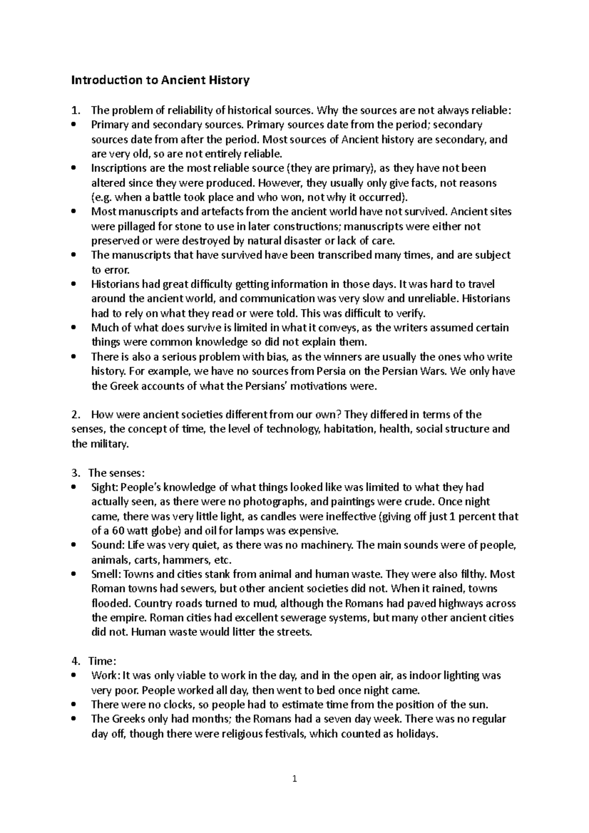 Introduction to Ancient History - Why the sources are not always ...