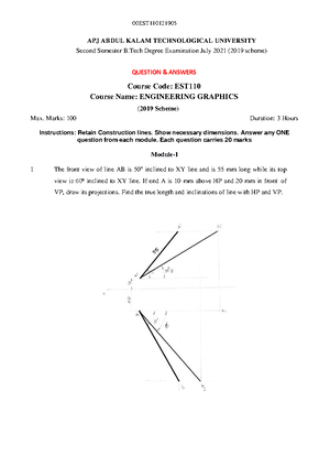 EG ISO 4 - Engineering graphics practical questions - Engineering ...