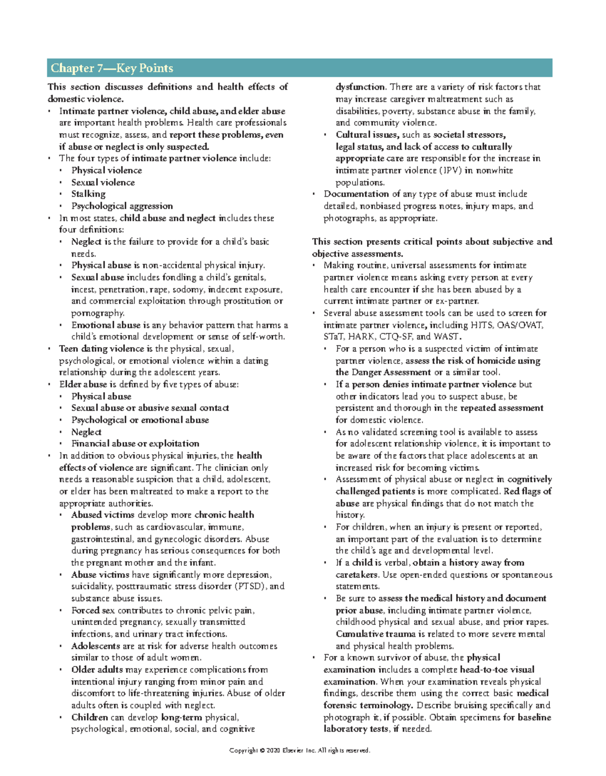 Chapter 007 - Ch 7 - Copyright © 2020 Elsevier Inc. All rights reserved ...