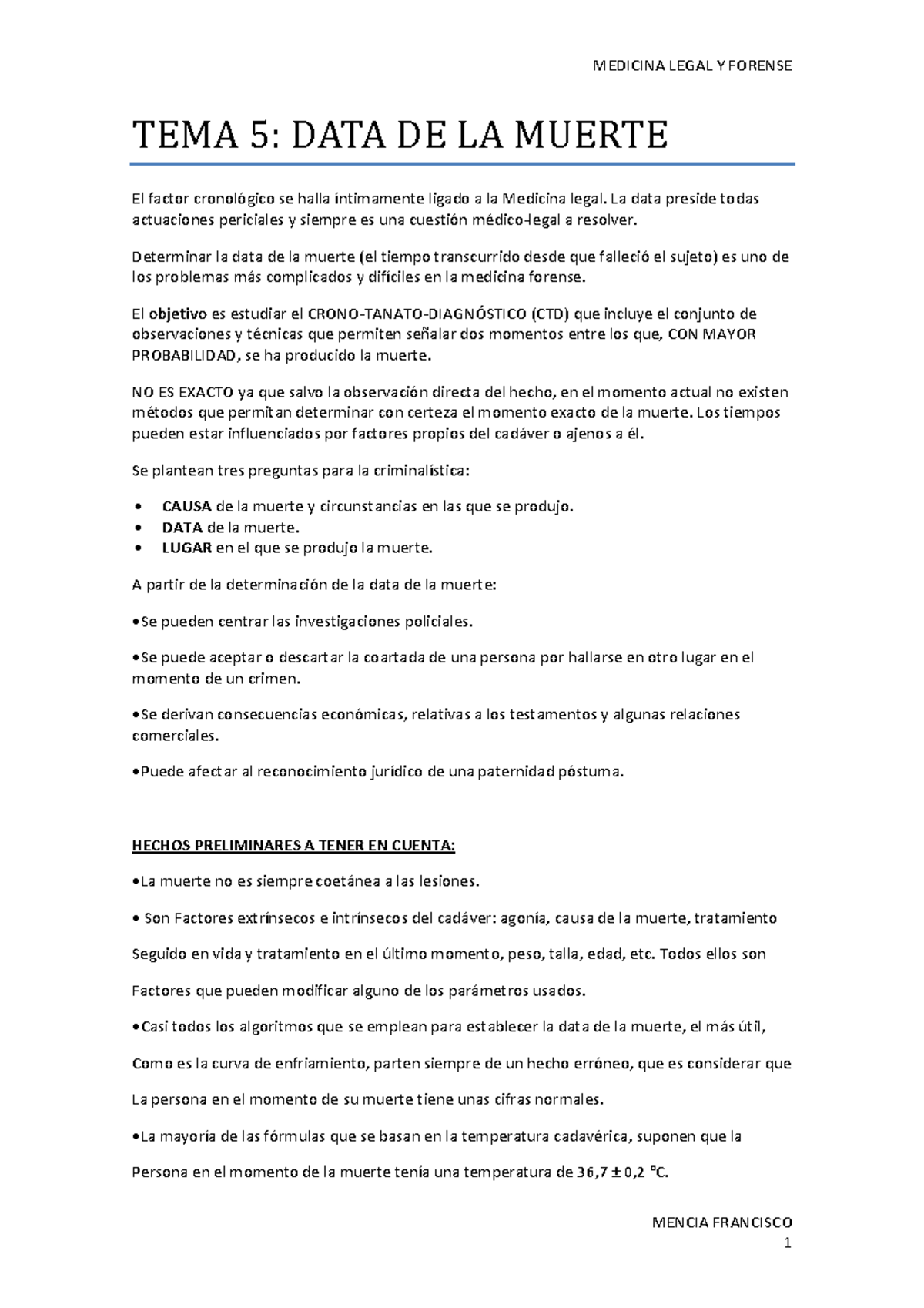 TEMA 5 Resumen - Warning: TT: undefined function: 32 MENCIA FRANCISCO TEMA 5: DATA DE LA MUERTE ...