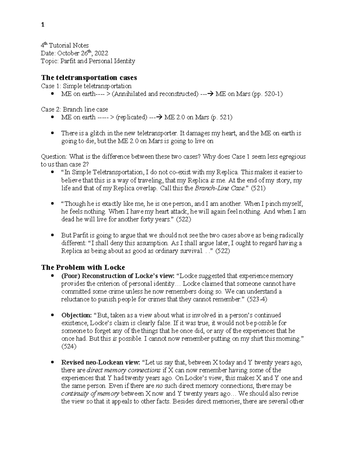 4th Tutorial Notes - 1 4 th Tutorial Notes Date: October 26th, 2022 ...