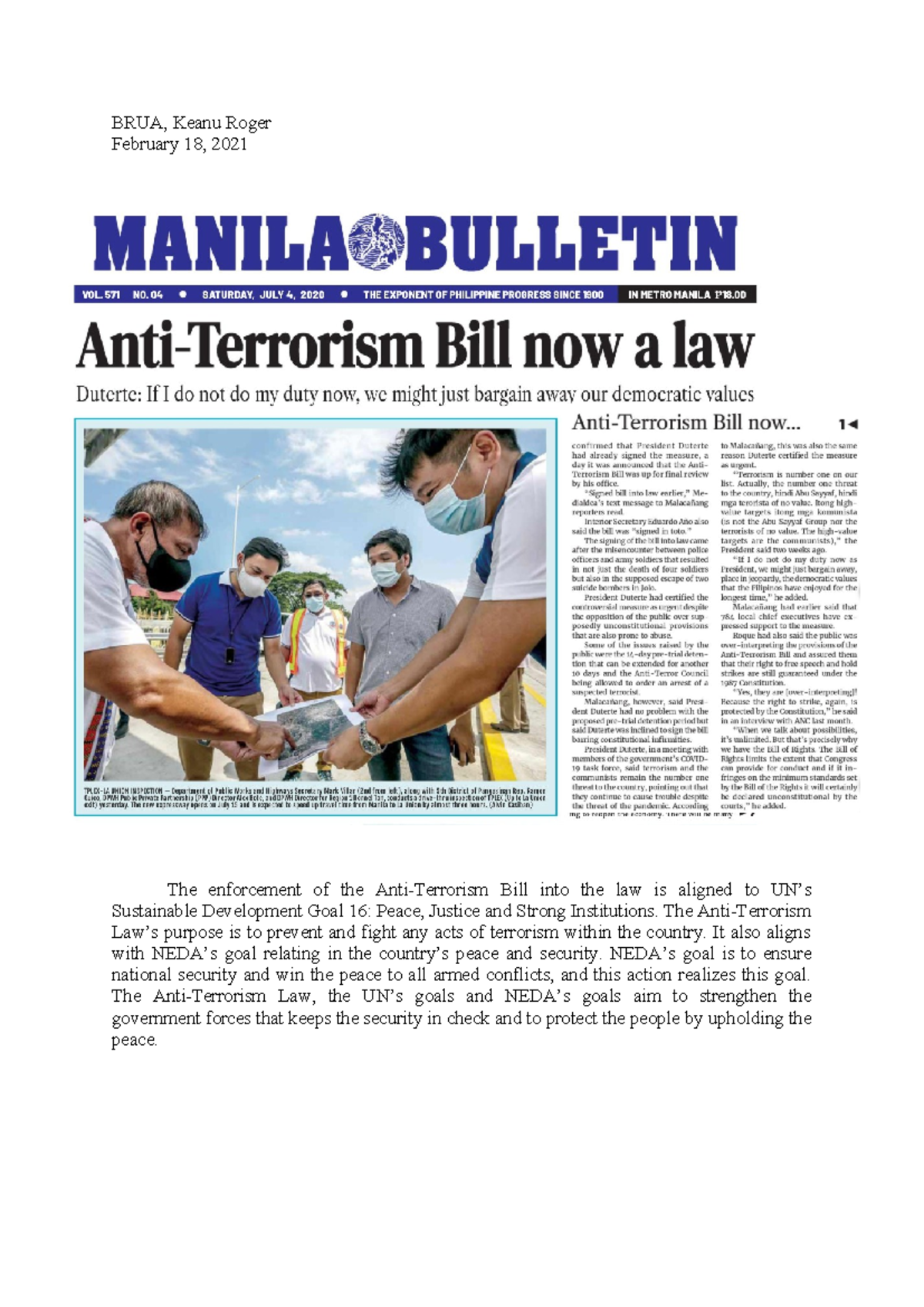 Paputi Na - Summary BS Information Technology - BRUA, Keanu Roger ...